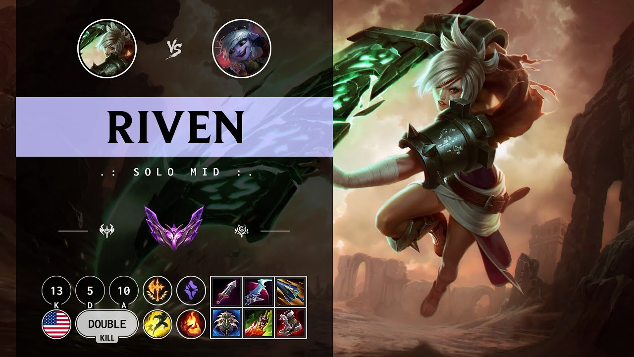 Riven Mid vs Tristana - NA Master Patch 14.10 - YouTube