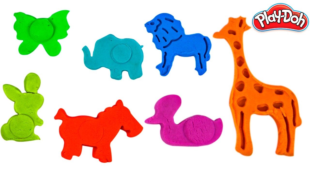 Learn Colors & Animals Names with Fun Play Doh for Kids - YouTube