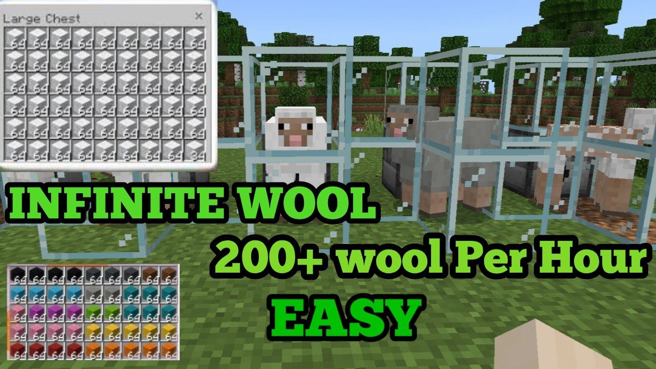 Auto Wool Farm in Minecraft || Easy Wool farm In Minecraft Hindi - YouTube