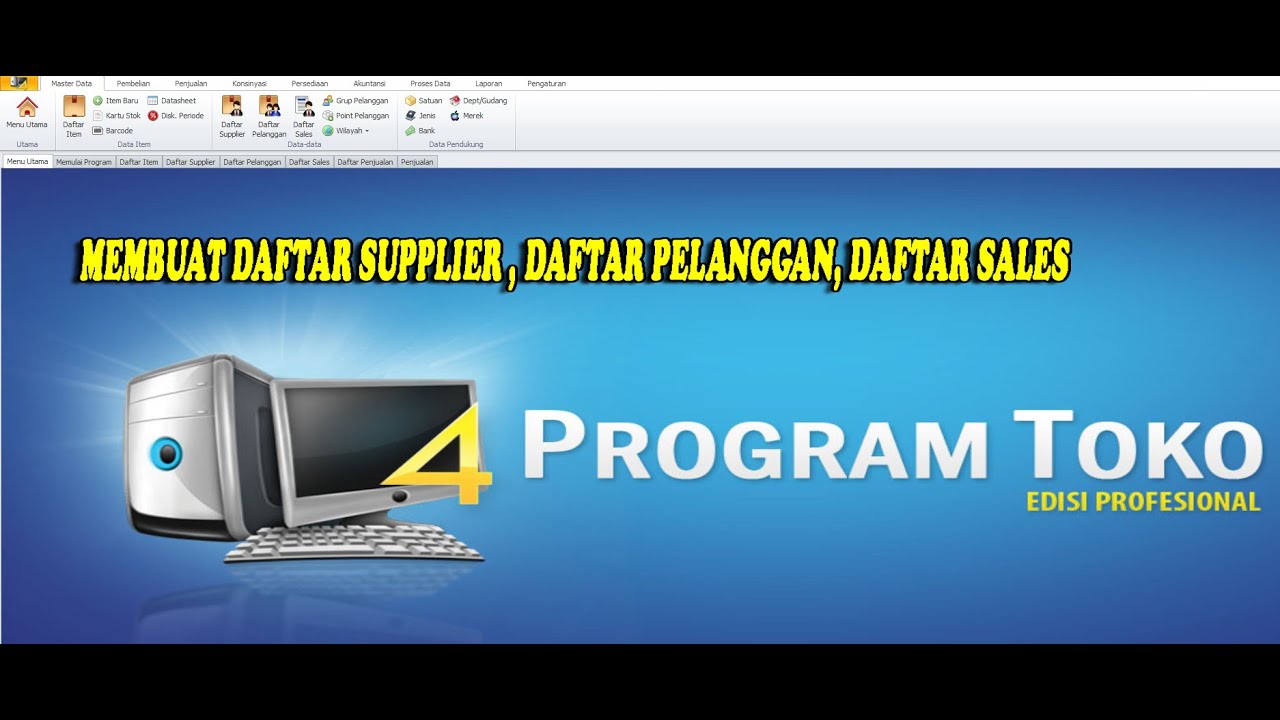 [ Tutorial ] Membuat Daftar ( Supplier, Pelanggan, Sales ) di IPOS 4 - #PART2 - YouTube