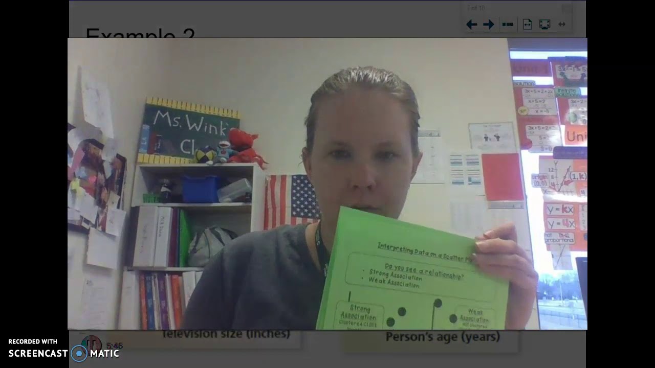 8th Grade Lesson 9.1 Scatter Plots- Part 2 - YouTube