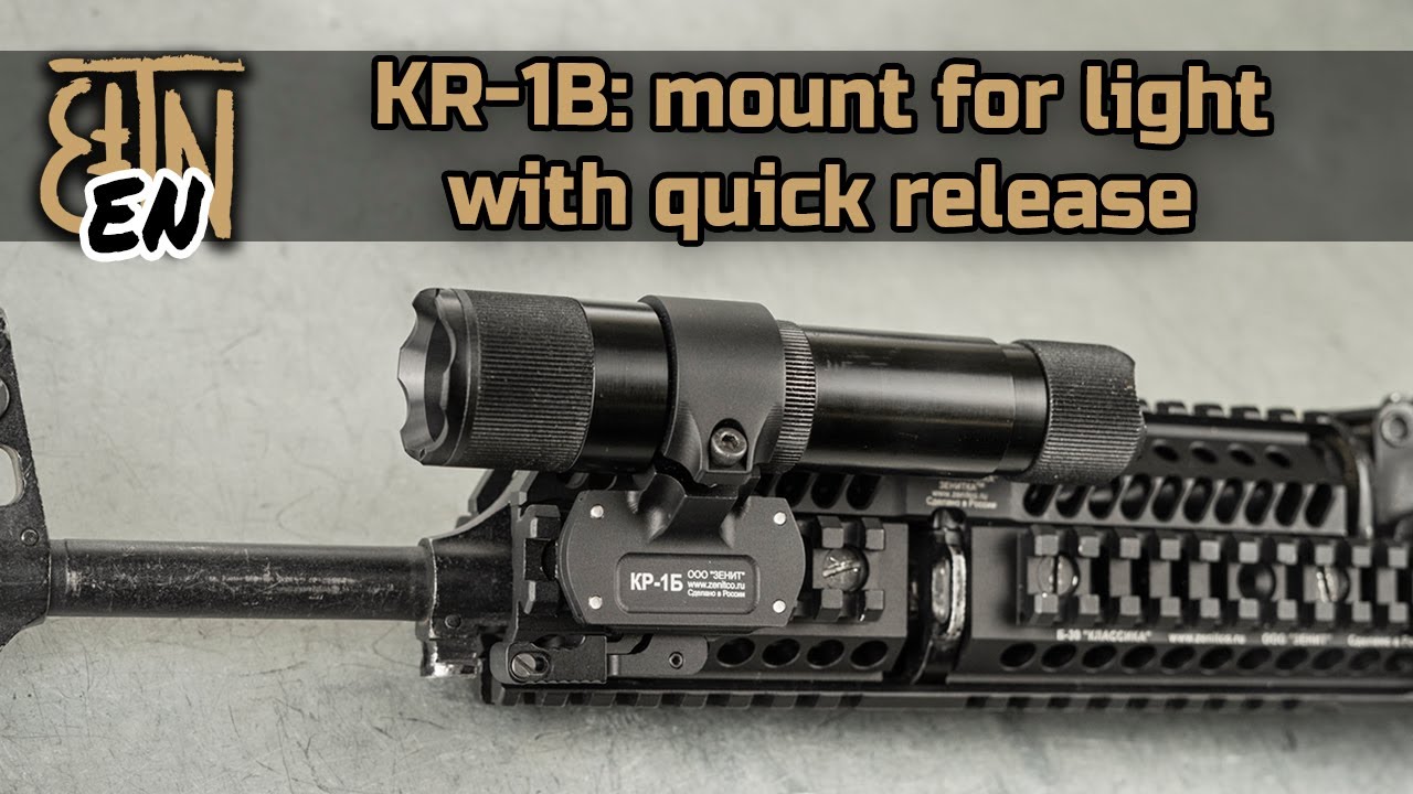 KR-1B quick release mount for "Zenitka" flashlights - YouTube