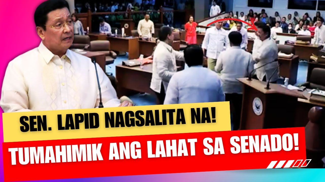 SEN LAPID SA WAKAS NAGSALITA NA, TUMAHIMIK ANG BUONG SENADO! - YouTube