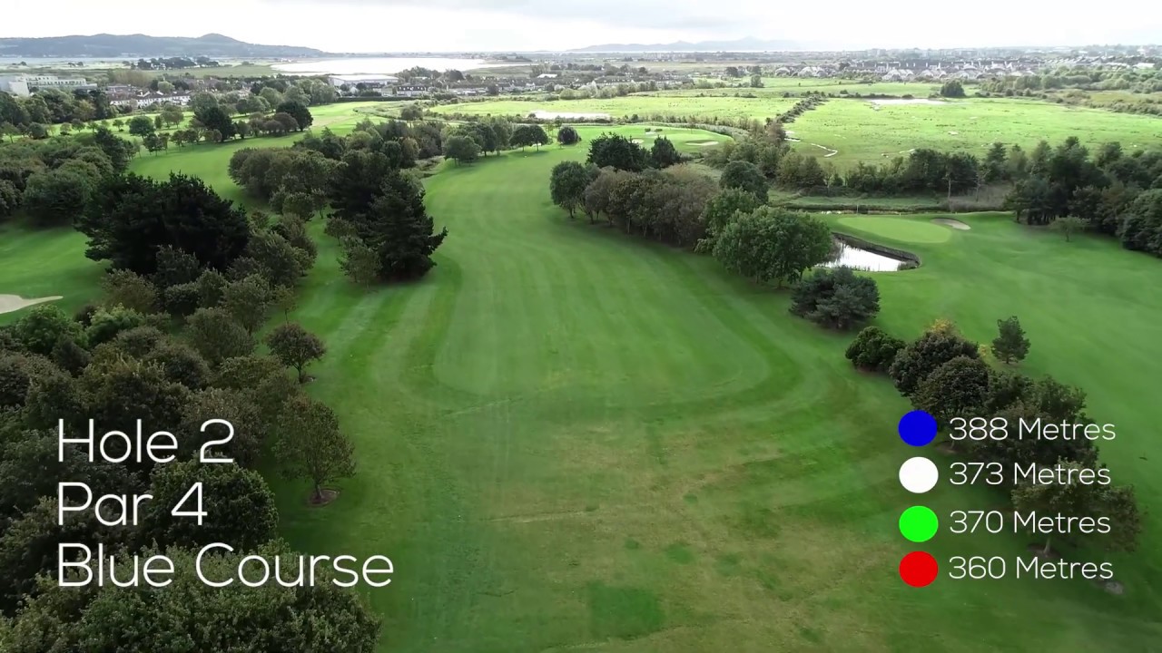 Malahide Golf Club Hole 2 Fly Over Blue 9 - YouTube