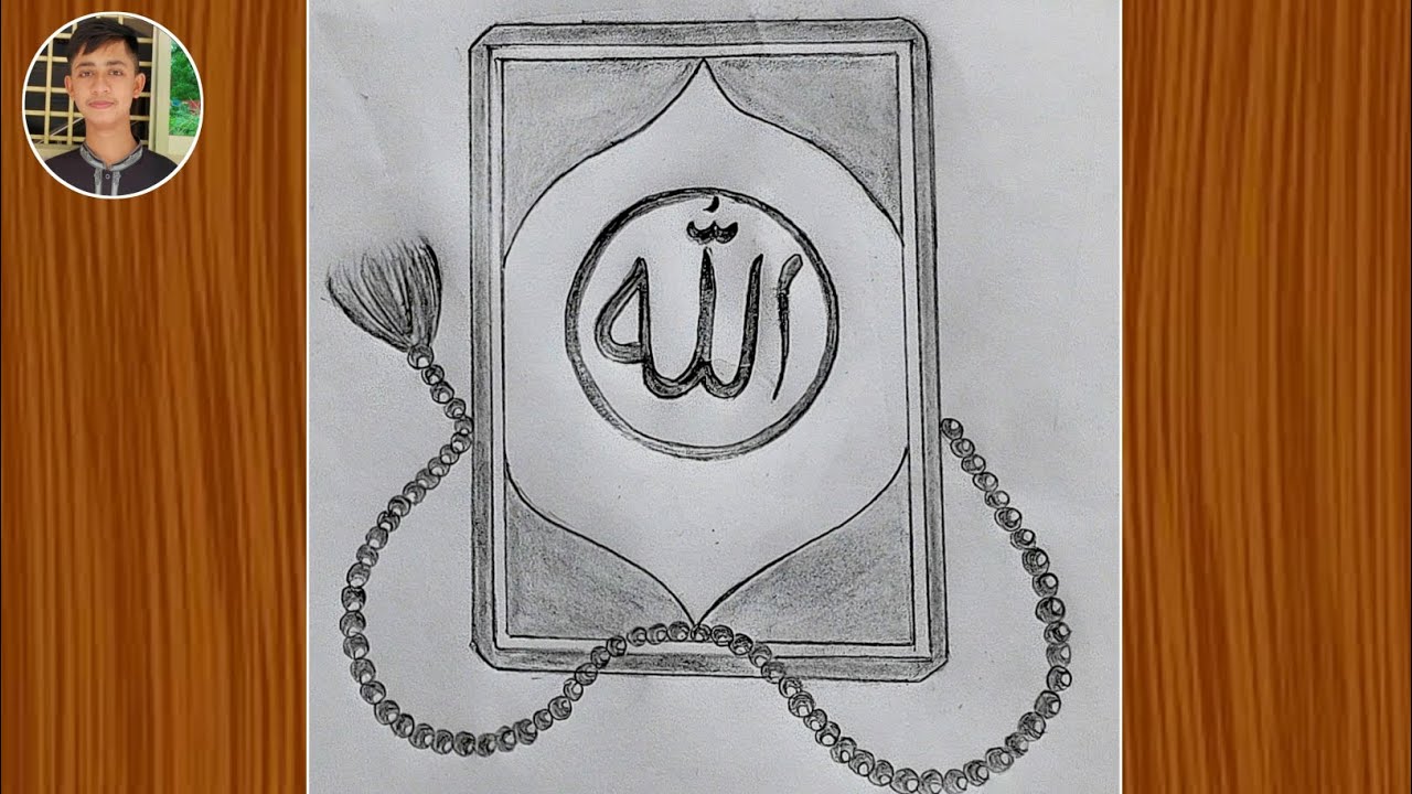 || Quran with tasbeeh || Drawing || Easy || Step by Step || - YouTube