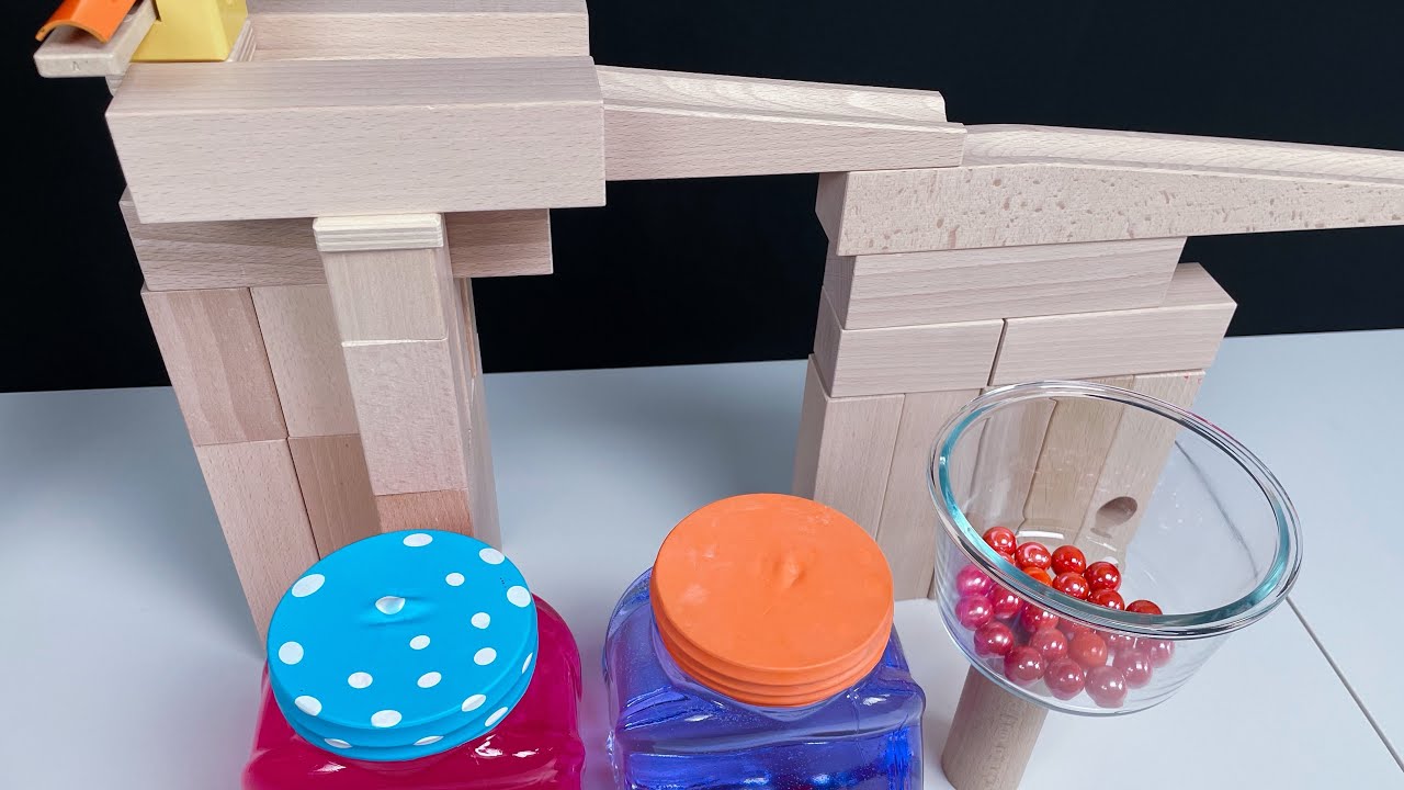 Marble Run Race Maze ASMR, Haba Tracks Course Rolling Ball ☆ Bouncing ...