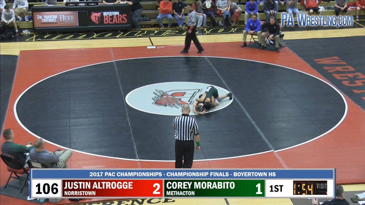 2017-02-18 106 lbs Justin Altrogge (Norristown) vs Corey Morabito ...