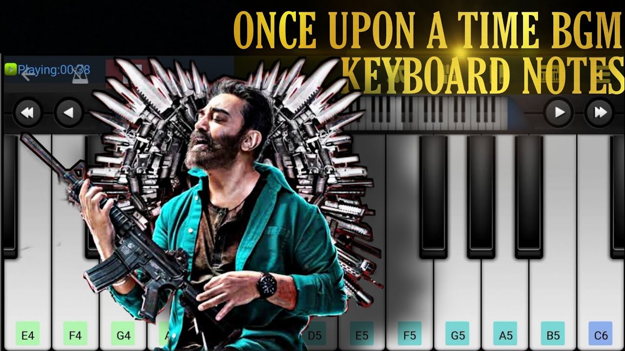 Once Upon A Time Bgm Keyboard Notes | Anirudh | Vikram - YouTube