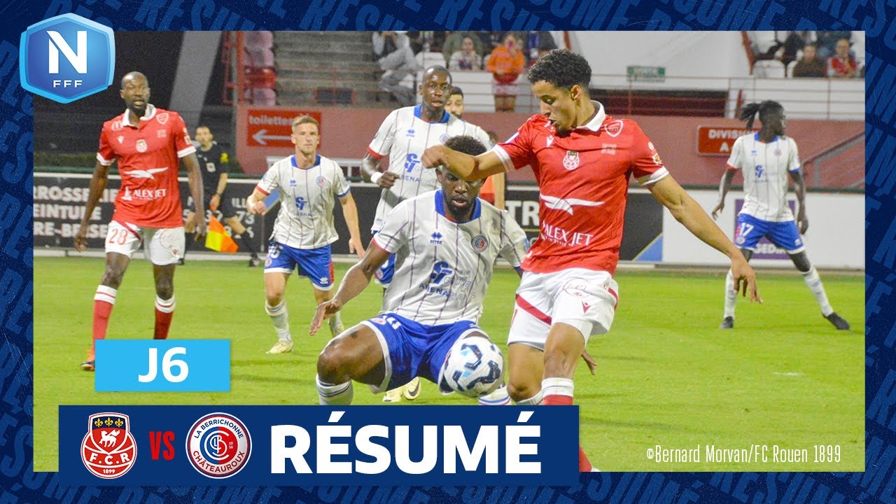 J6 I FC Rouen 1899 - LB Châteauroux (4-0), le résumé I National FFF 2024-2025 - YouTube