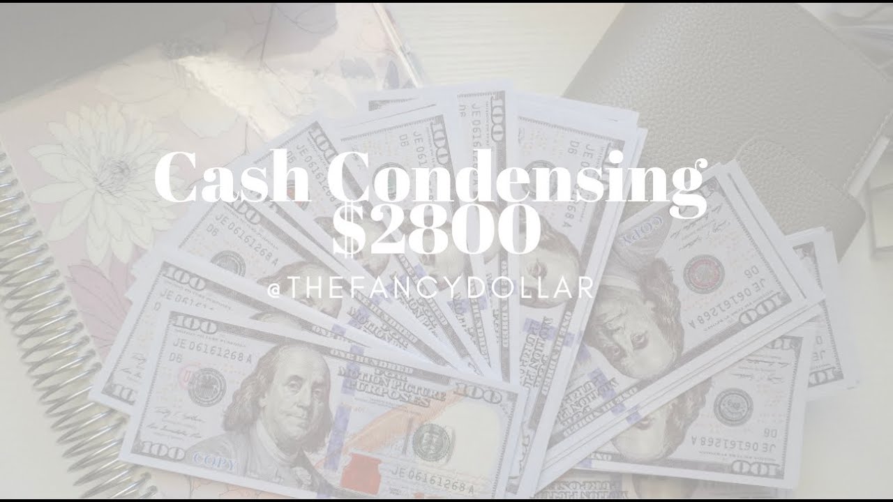 Cash Condensing $2800 | Wallet & Sinking Funds - YouTube