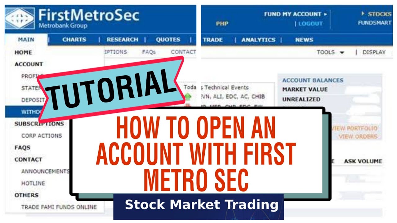 FIRST METRO SEC TRADING PLATFORM | TUTORIAL | ACCOUNT OPENING | STOCK ...
