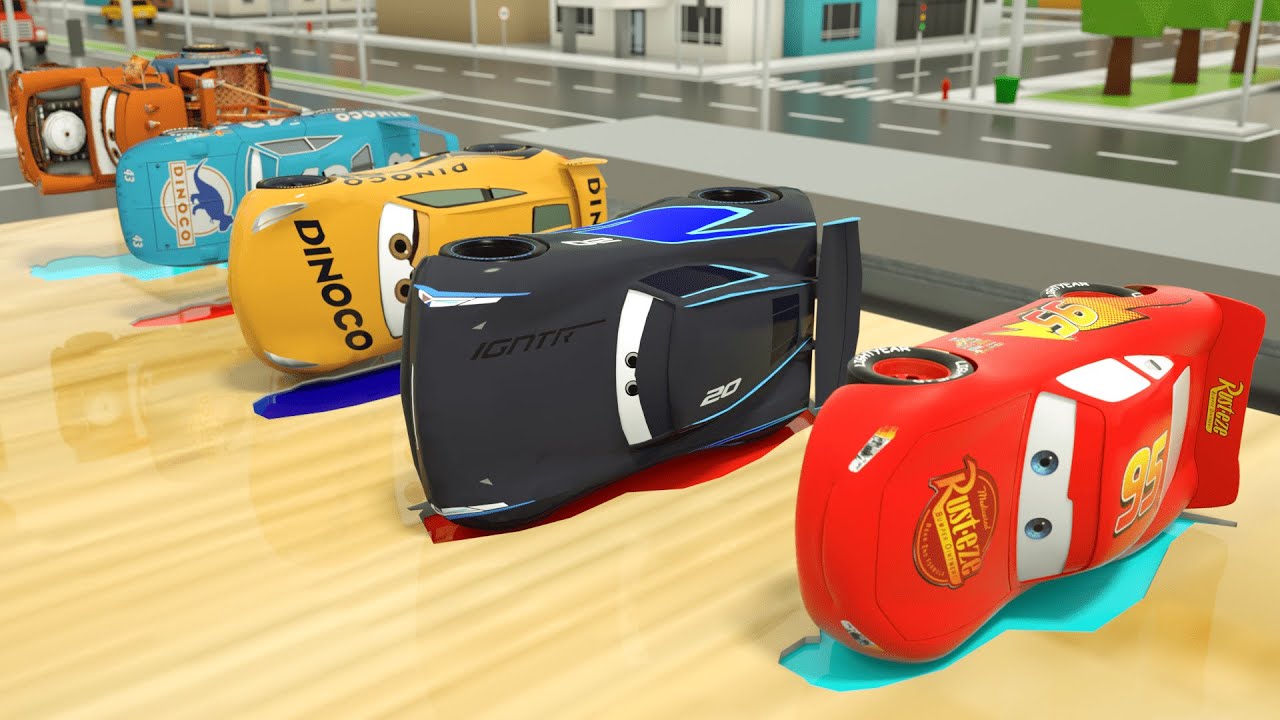 Learn Colors whith Cars Mcqueen, Mack Truck and Street Vehicles ...