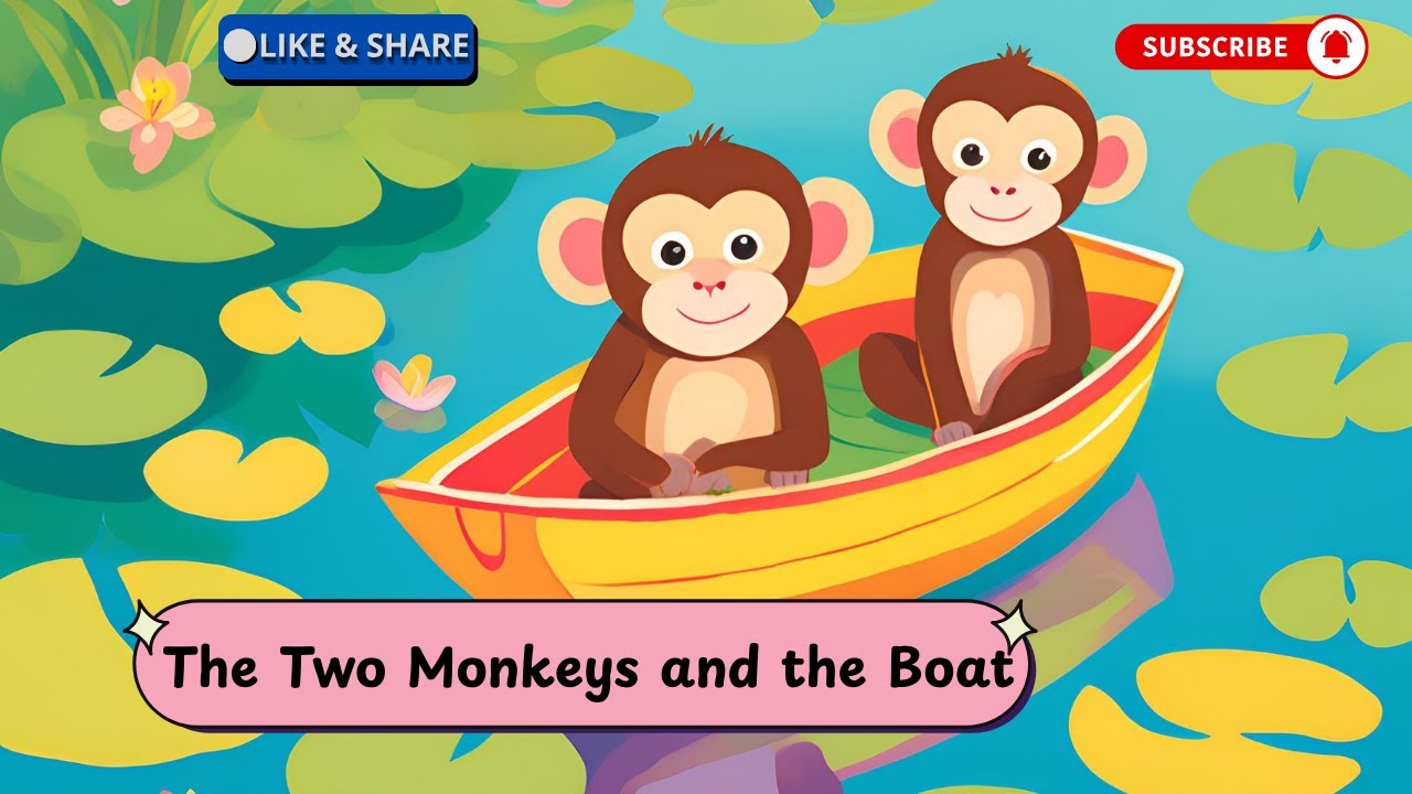 The Two Monkeys and the Boat | English Moral Stories for Kids | Bedtime ...