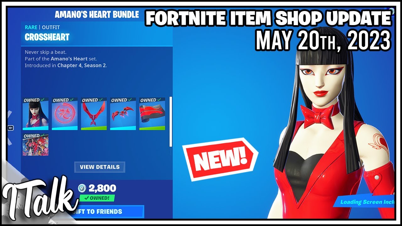 Fortnite Item Shop *NEW* AMANO'S HEART BUNDLE! [May 20th, 2023 ...