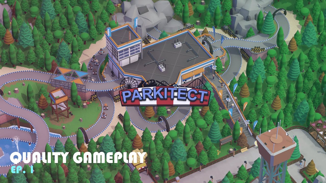New Amusement Park Sim - Parkitect: Quality Gameplay Episode 1 - YouTube