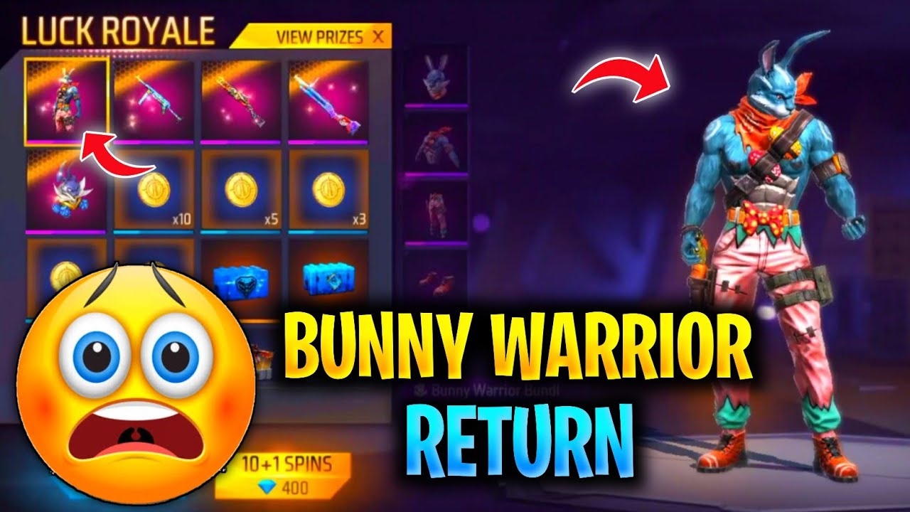 Bunny Warrior Bundle Return Again 🤑| Bunny Mp40 Return All Item Free 😲 ...