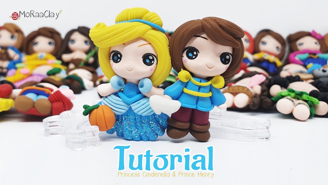 TUTORIAL CLAY // How to make princess Cinderella and prince Henry - YouTube