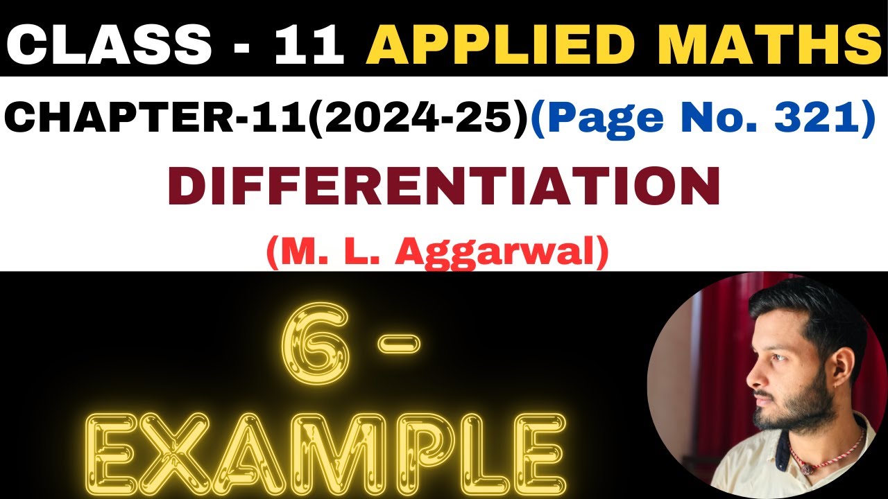 6 Example l Chapter 11 l DIFFERENTIATION l example6 Class 11th Applied ...