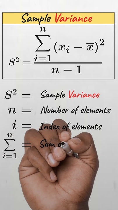 Sample Variance Formula explained #maths #statistics #variance # ...