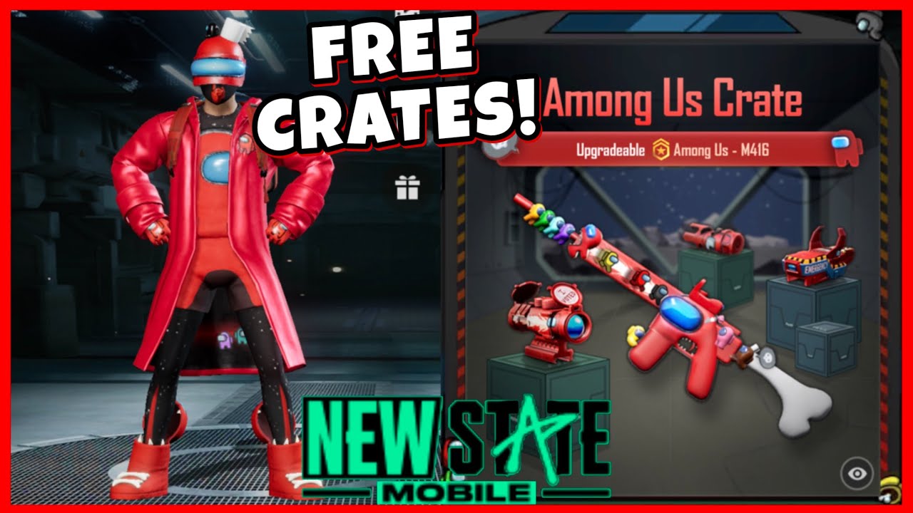 FREE 30 AMONG US CRATES AND I GOT THIS! | New State Mobile - YouTube