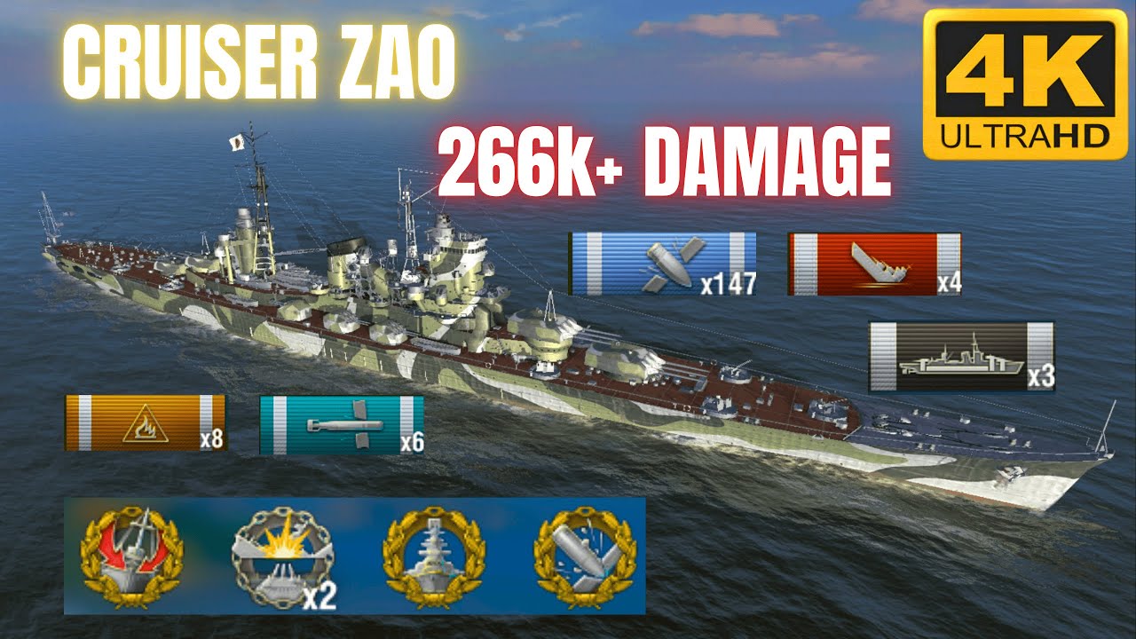 Cruiser Zao: AWESOME w/ 266K+ Damage & 2 DEV STRIKES | World of ...