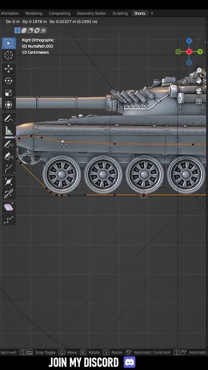 Blender Pro Tip #24 - Tank Tracks (Arijan) #shorts #blender #tutorial #tank - YouTube