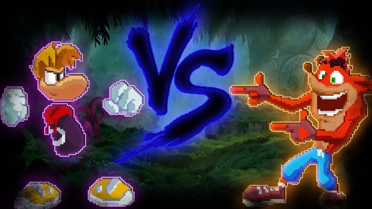 Rayman VS Crash Bandicoot (MUGEN Sprite Battle) Requested By ...