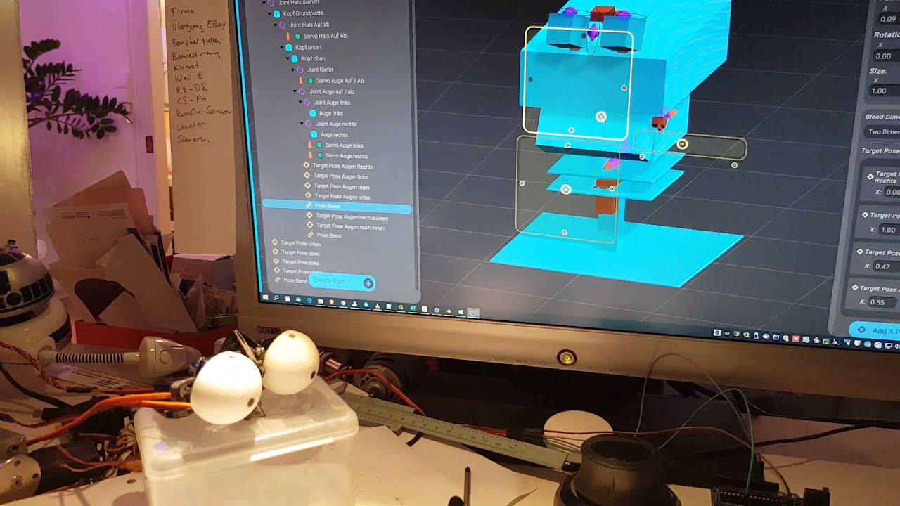 Roboter Kopf Bottango Demo Youtube