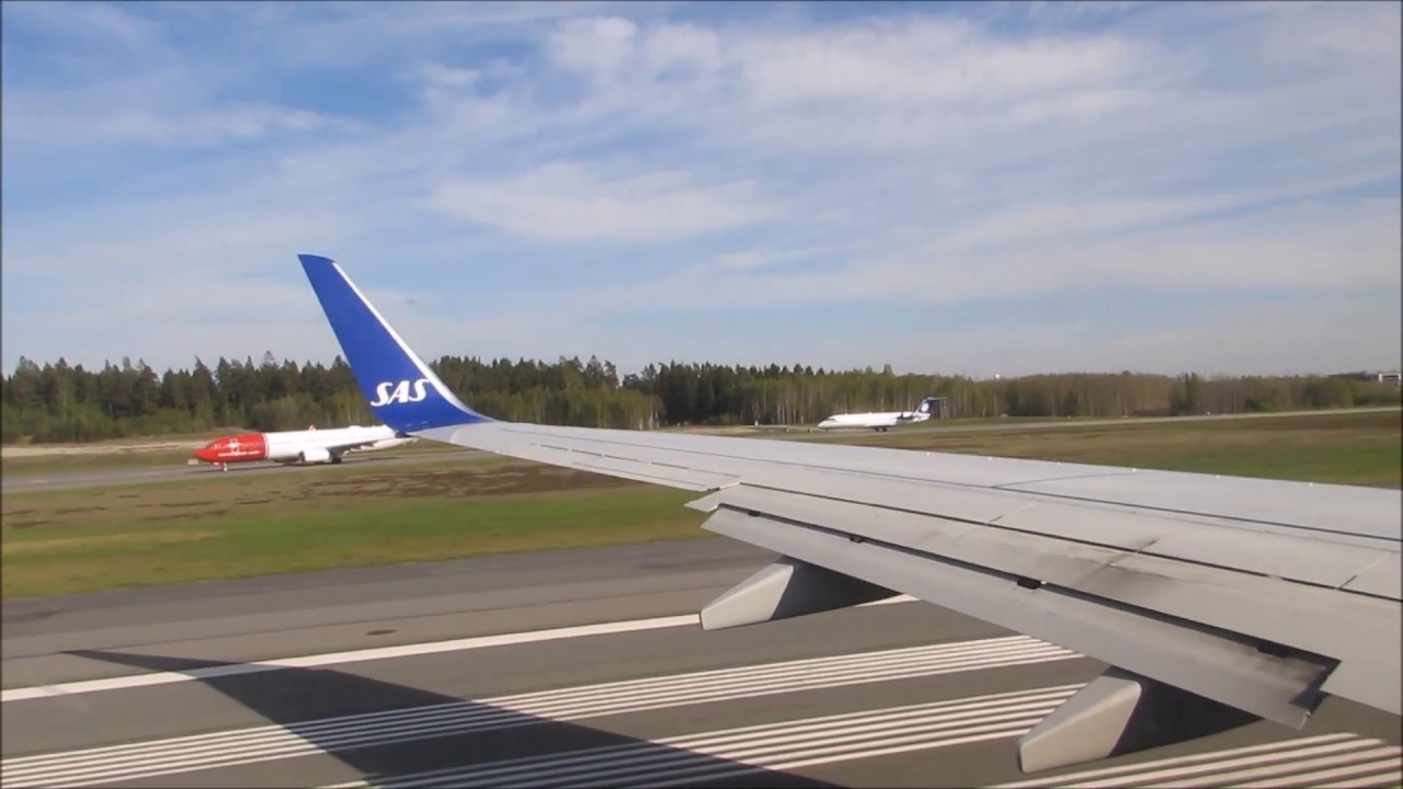 B737 SAS takeoff Arlanda - YouTube