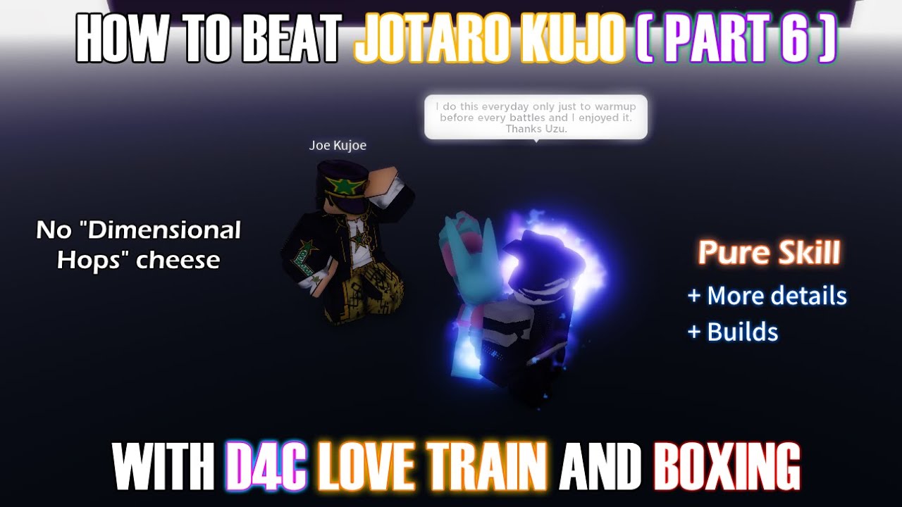 [YBA] How to beat Joe IN 2 MINUTES with D4C Love Train and Boxing (No ...