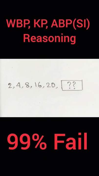 Wbp/Kp/wbp(si) Reasoning#shorts #wbp #wbpconstable #ssc #sscgd #wbp2024recruitment - YouTube