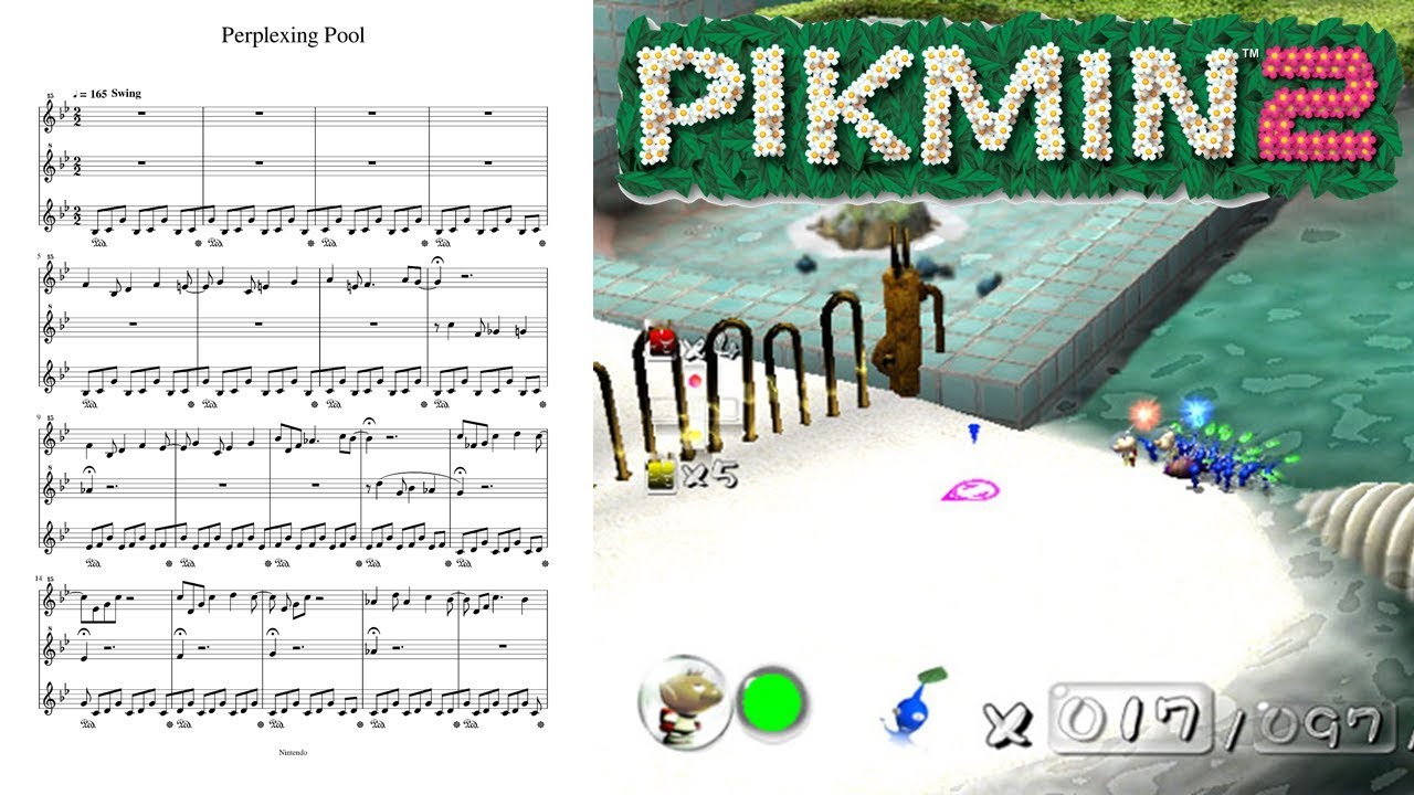Perplexing Pool - Pikmin 2 music sheet for piano - YouTube