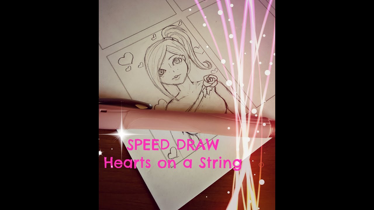 SPEED DRAW-Original Character Hearts on a String - YouTube