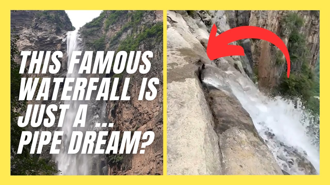 Water Source For A Famous Waterfall Is... A Pipe, At Times - YouTube