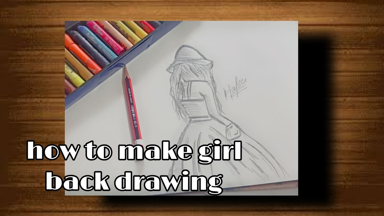 how to make girls back drawing | easy drawing for beginners @hafsa_013 ...
