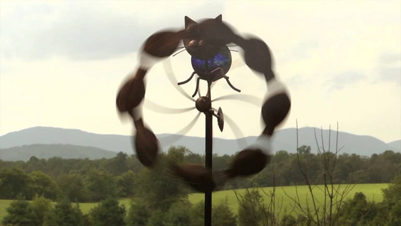 Metal Solar Cat Spinner SKU# KA6726 - Wind & Weather - YouTube