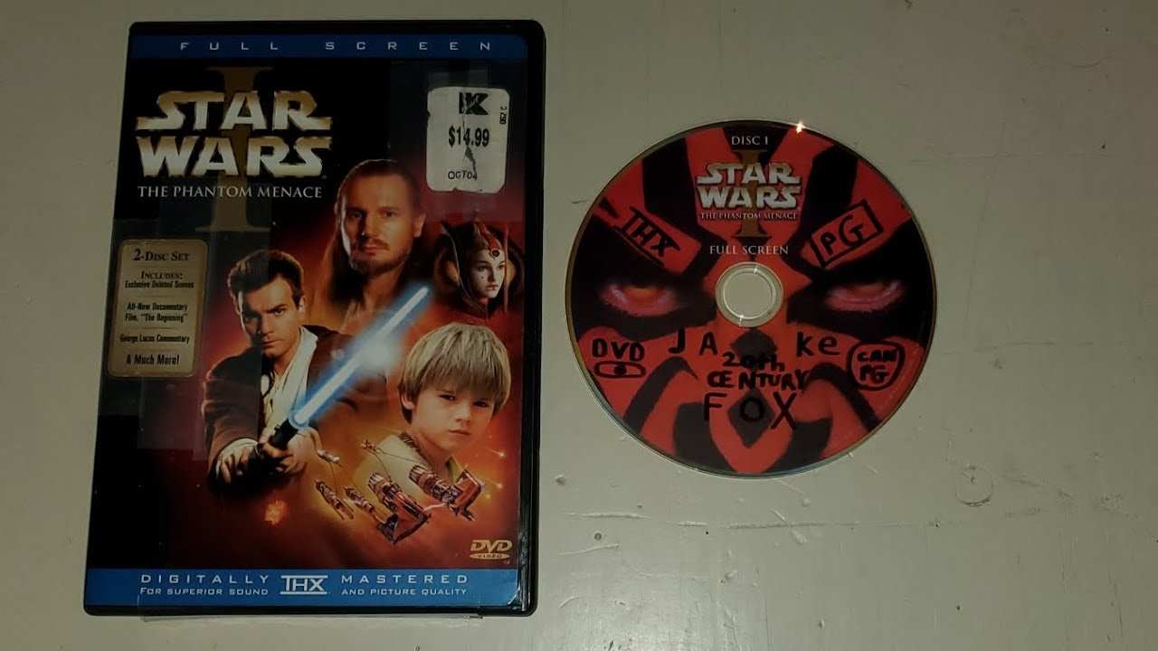 Opening To Star Wars Episode 1 The Phantom Menace 2001 DVD Disc 1 - YouTube
