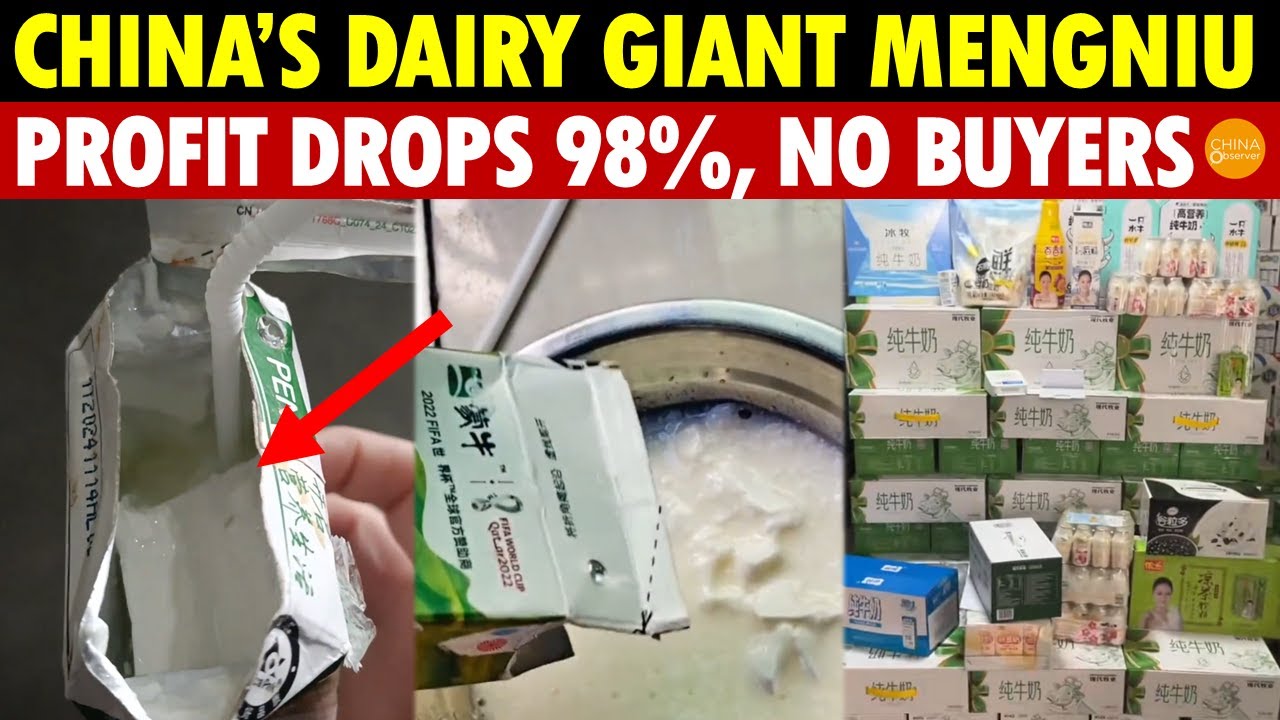 China’s Dairy Giant Mengniu’s Net Profit Drops 98% in 2024, Quality Too Poor for Anyone to Dare ...