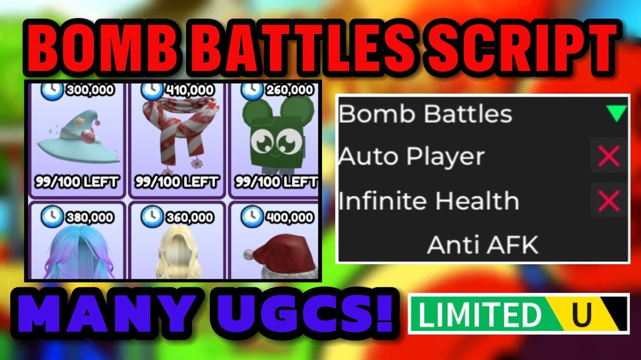 [MANY FREE UGC] Bomb Battles Roblox Script - Auto Player Infinite ...
