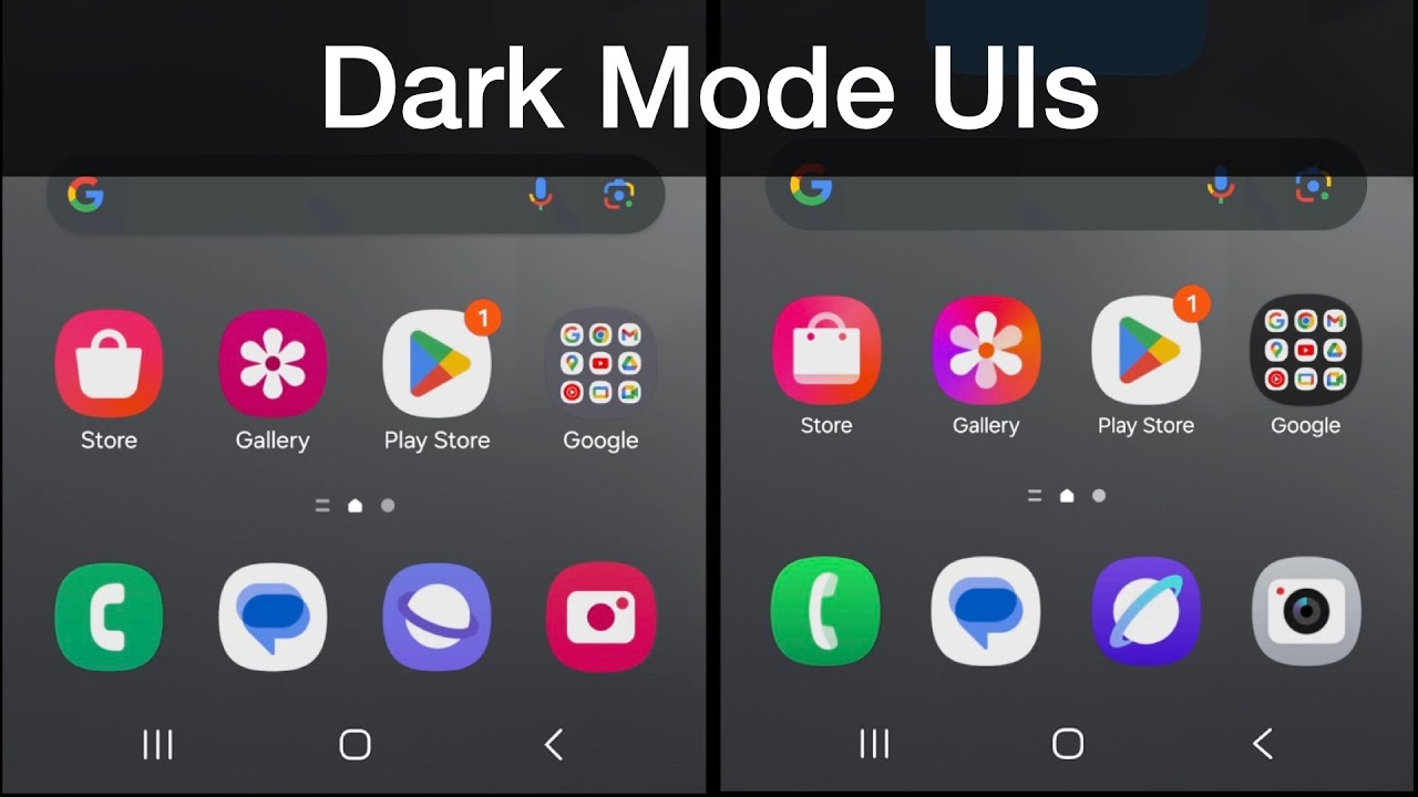 One UI 6.1 vs 7: Dark Mode UIs! - YouTube