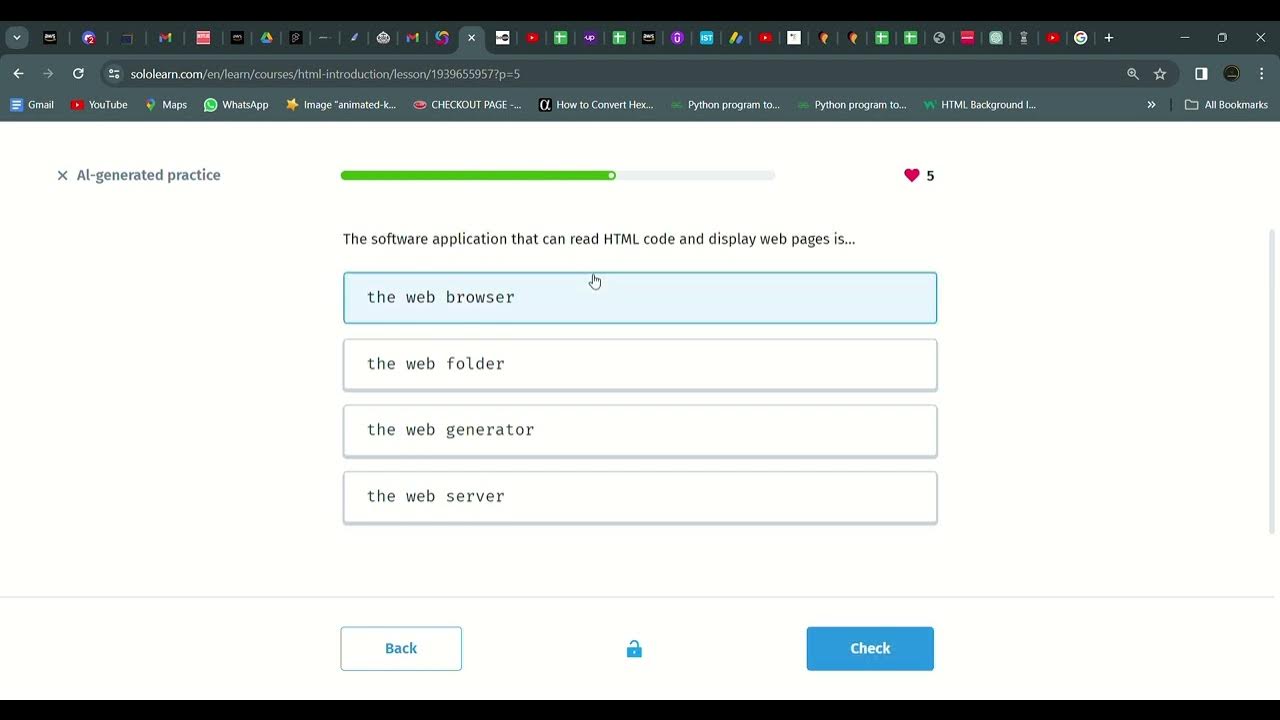 03 Al generated practice | Introduction to HTML | Sololearn - YouTube