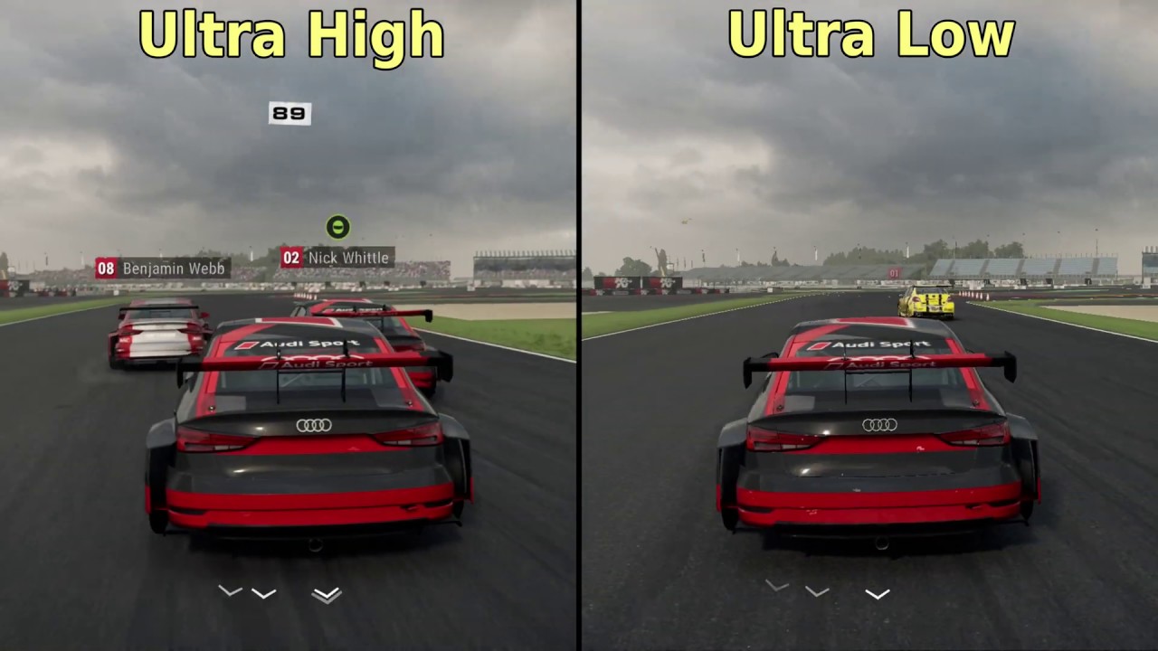 Ultra High vs Ultra Low graphics - GRID (2019) PC - Silverstone Circuit ...