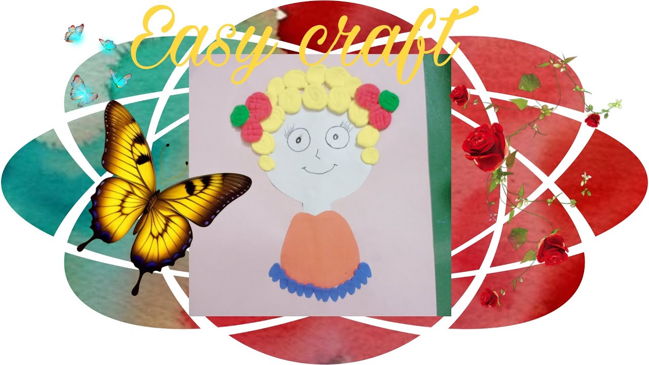 How to make doll face paper and clay #viral #art #youtube - YouTube