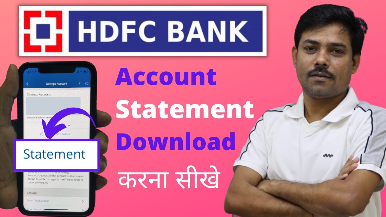 Hdfc Bank Statement Download | Hdfc Bank Email Statement | Hdfc Bank ...