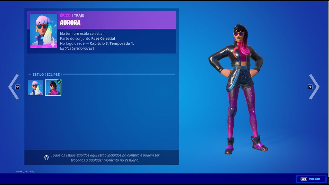 LOJA DE HOJE 31/12 - SKIN AURORA - FORTNITE - YouTube