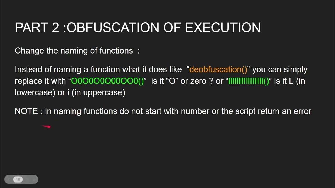 NAMMING THE FUNCTION AND VARIABLES - YouTube