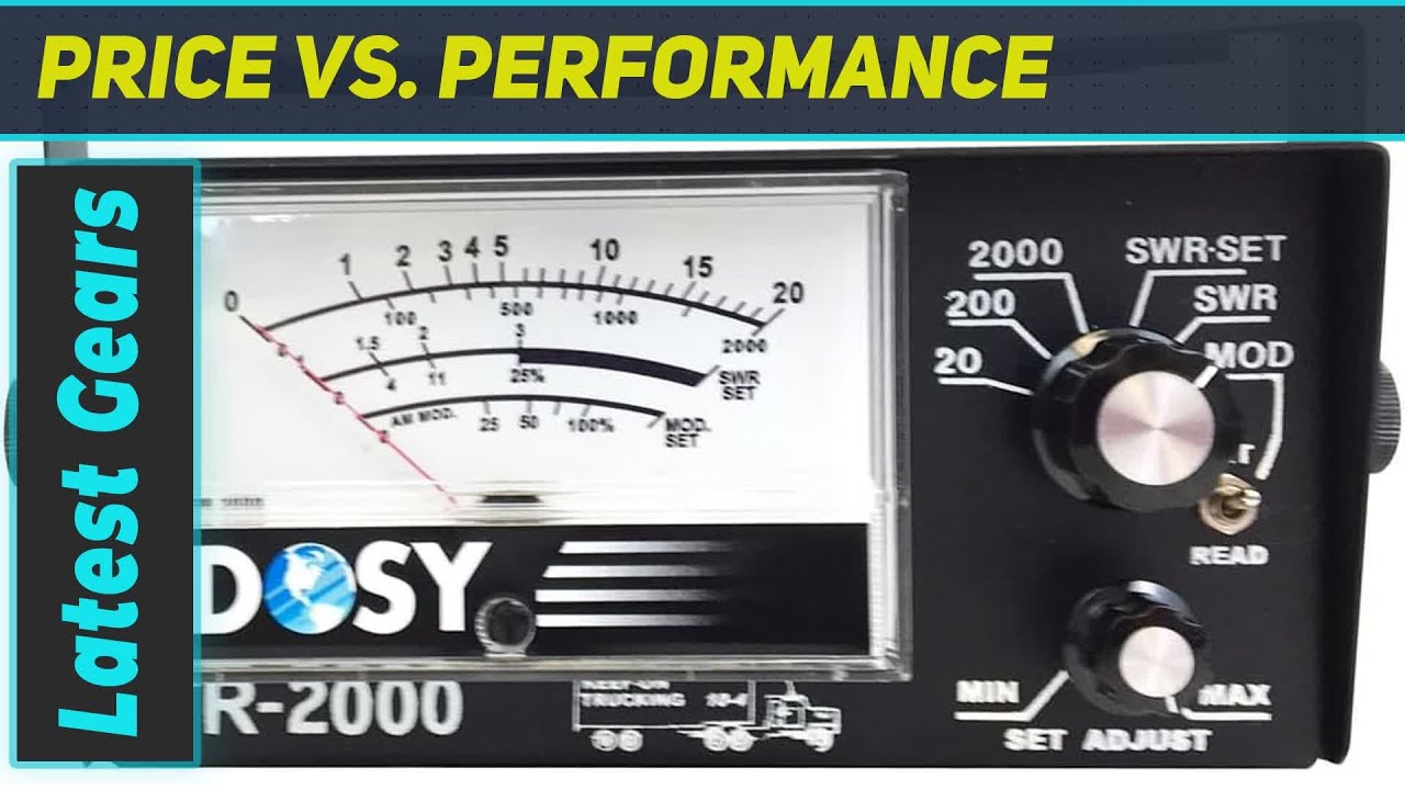 Dosy CB Ham Radio SWR Watt Meter TR2000 Mobile Remote 2000 Watt Test ...