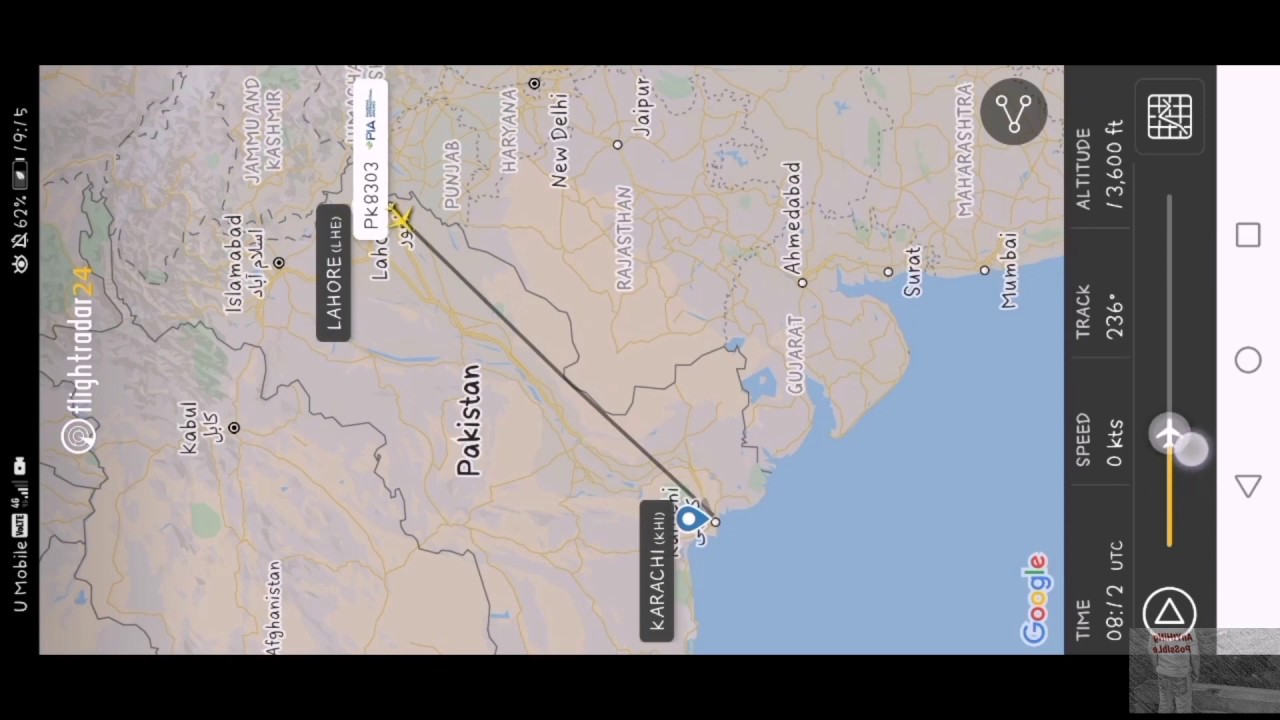 Pk 8303 pakistan international airlines crashes radar view - YouTube