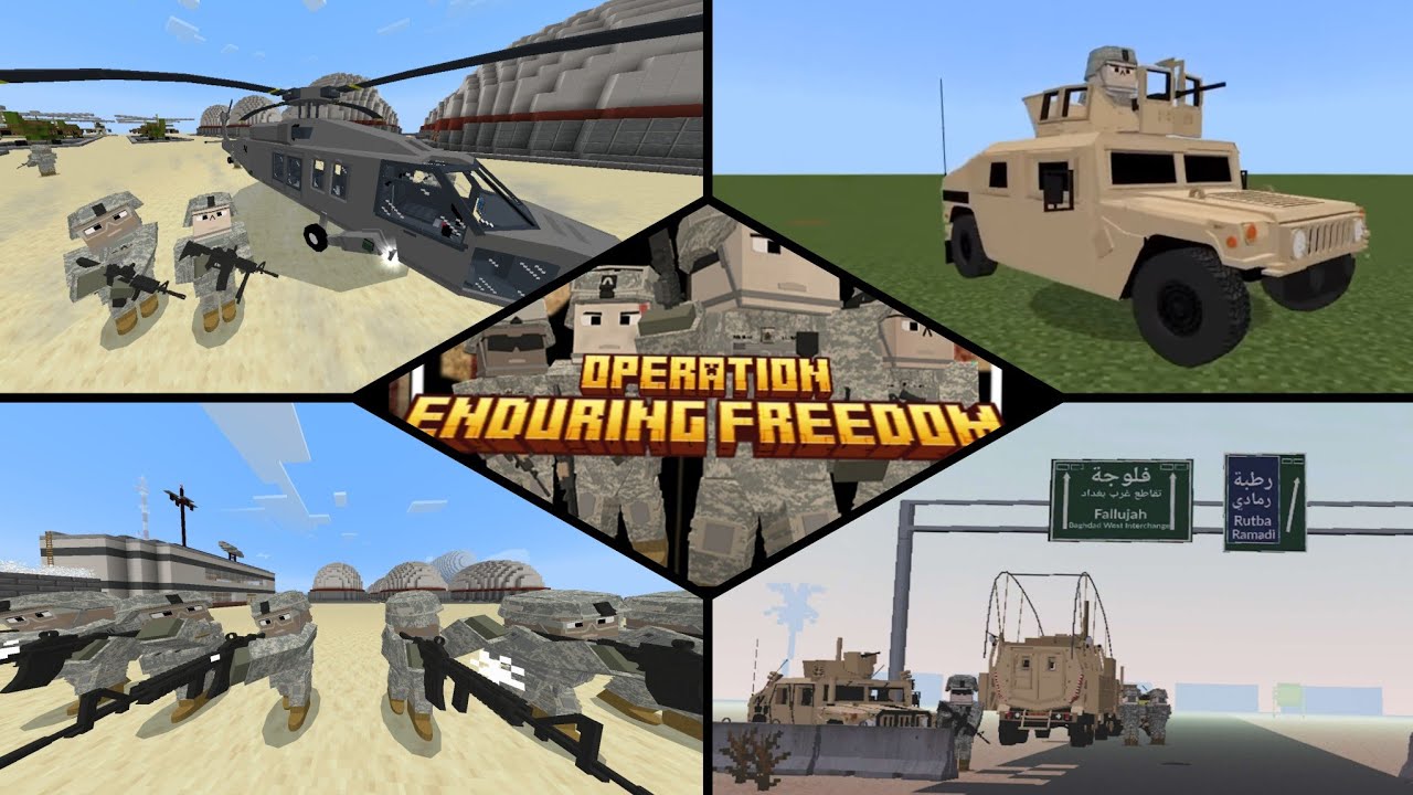 Operation Enduring Freedom US army add-on Minecraft v.1.21.41 MCPE MCBE ...