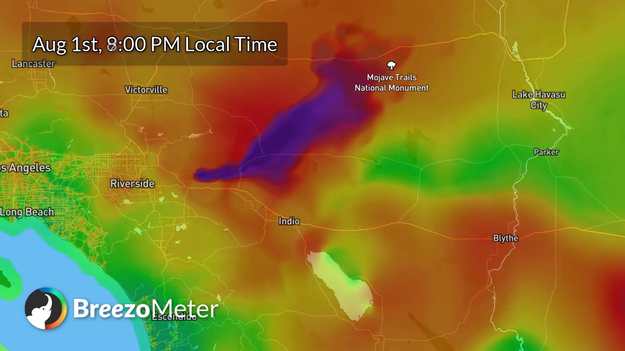 August 2020 Apple Fire: BreezoMeter Captures the Rapid Smoke Spread in ...